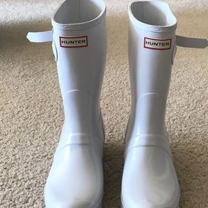 Hunter | Shoes | White Hunter Boots Size 5 | Poshmark